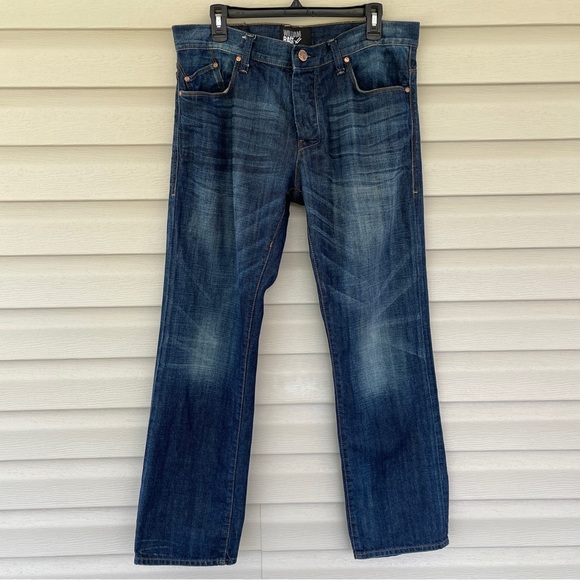 William Rast | Jeans | William Rast Mens Button Denim Blue Straight Leg ...